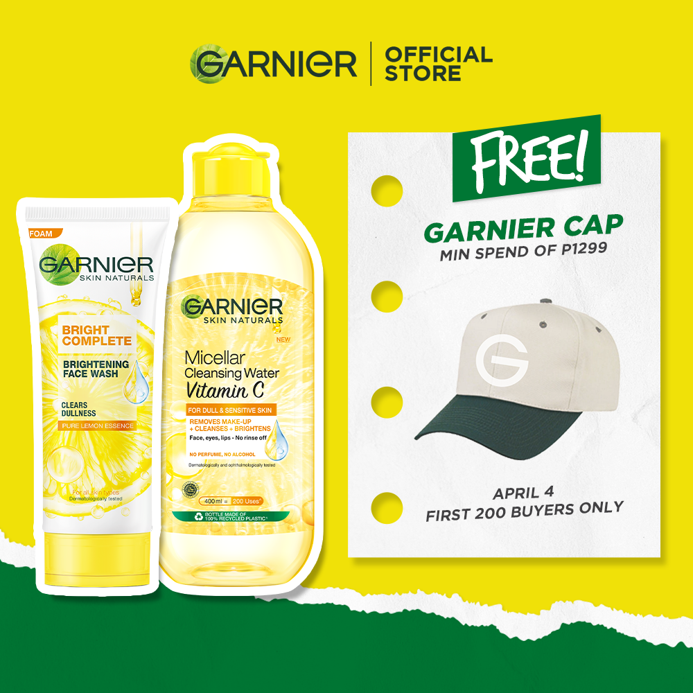 NEW Garnier Bright Complete Vitamin C Double Cleaning Duo - Brightening ...