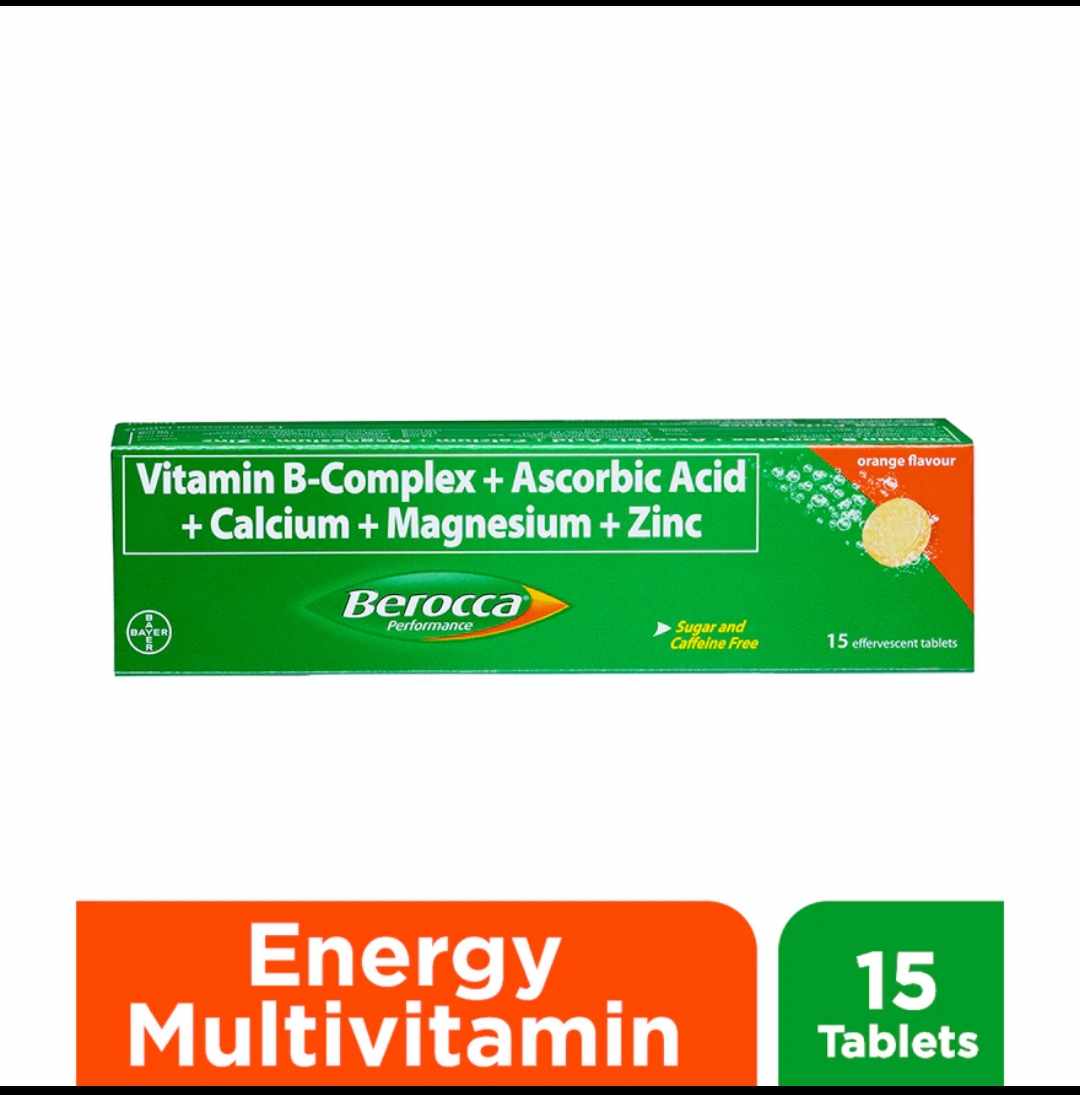 Berocca Multivitamins and Minerals Orange Flavor Effervescent Tablet ...