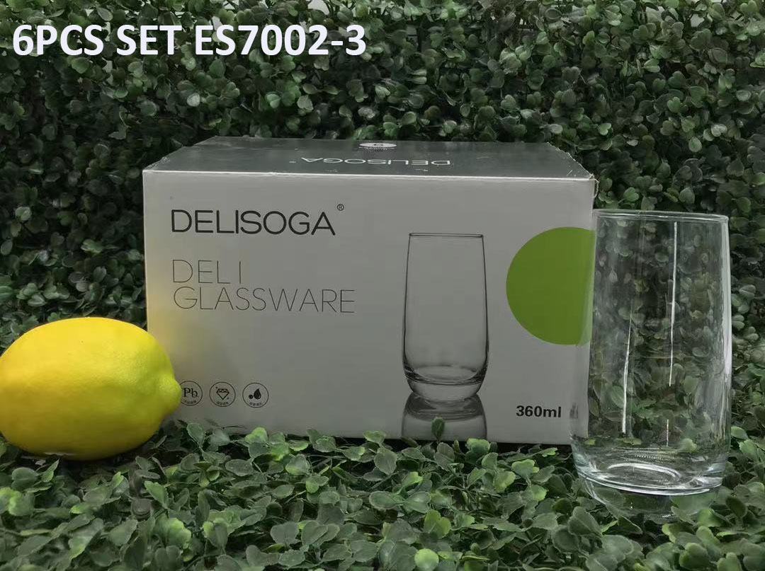 L.G ES7002-3 Drinking Set Glassware 1pc/6pc order CLEAR GLASS 360ML | Lazada PH
