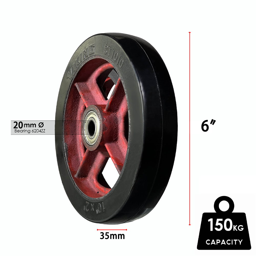 6/ 8/10/12 Inches Push Cart Wheel Heavy Duty Wheels For Heavy Cart Set ...
