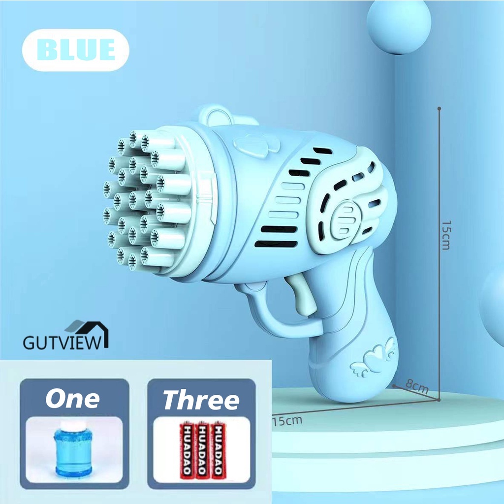 23-Hole Electric Bubble Gun Handheld Angel Bubble Machine Electric ...