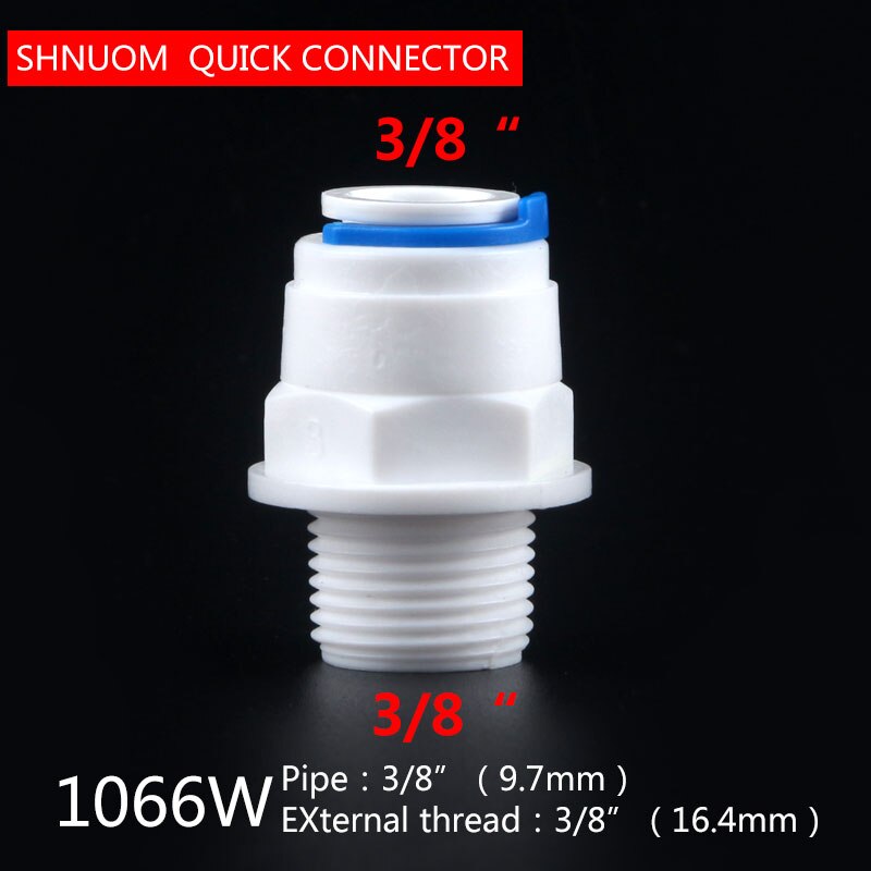 3/8" External thread to 3/8" Tube direct connection straight Quick ...