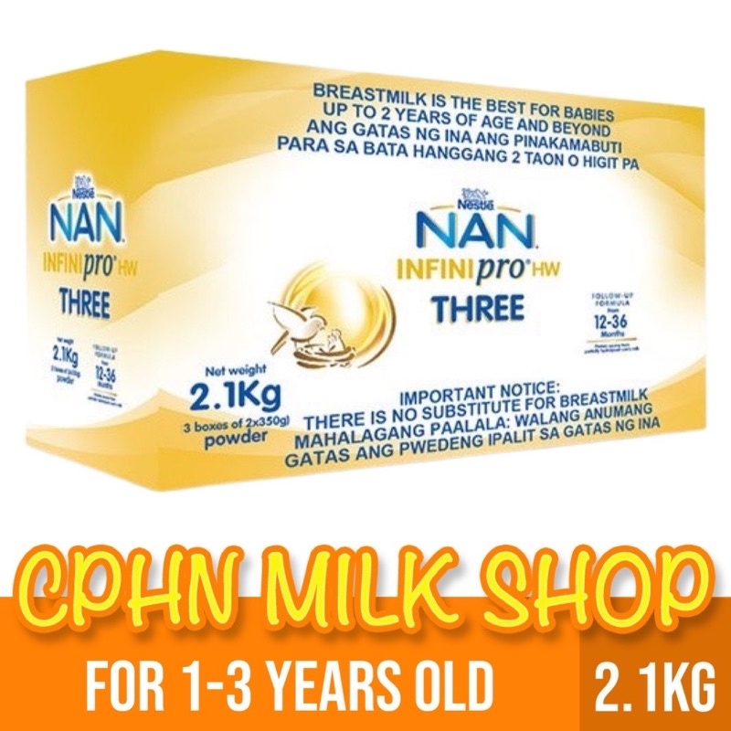 NAN® InfiniPro® HW Three Milk Supplement for Children 1 - 3 Years Old 2 ...