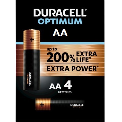 Duracell Optimum (4 pcs) Battery AA AAA Double A Triple A Duracell ...