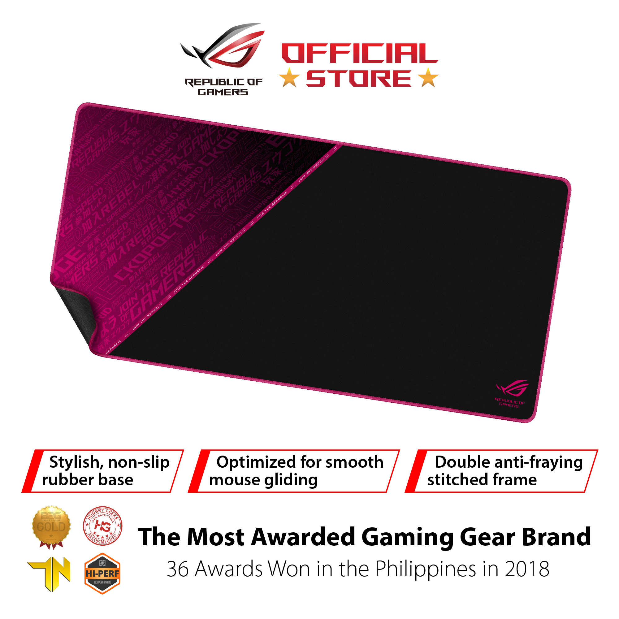 ASUS ROG Sheath Electro Punk (Extra-large, Gaming-optimized cloth ...
