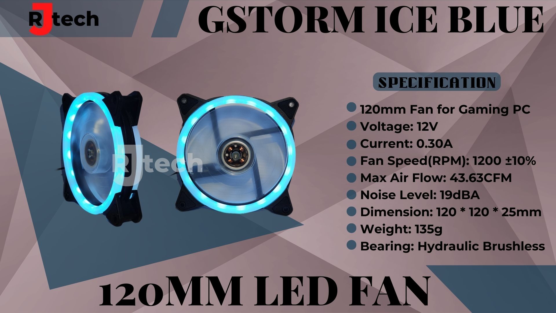 CPU Led Fan ice blue 120mm Gstorm | Lazada PH