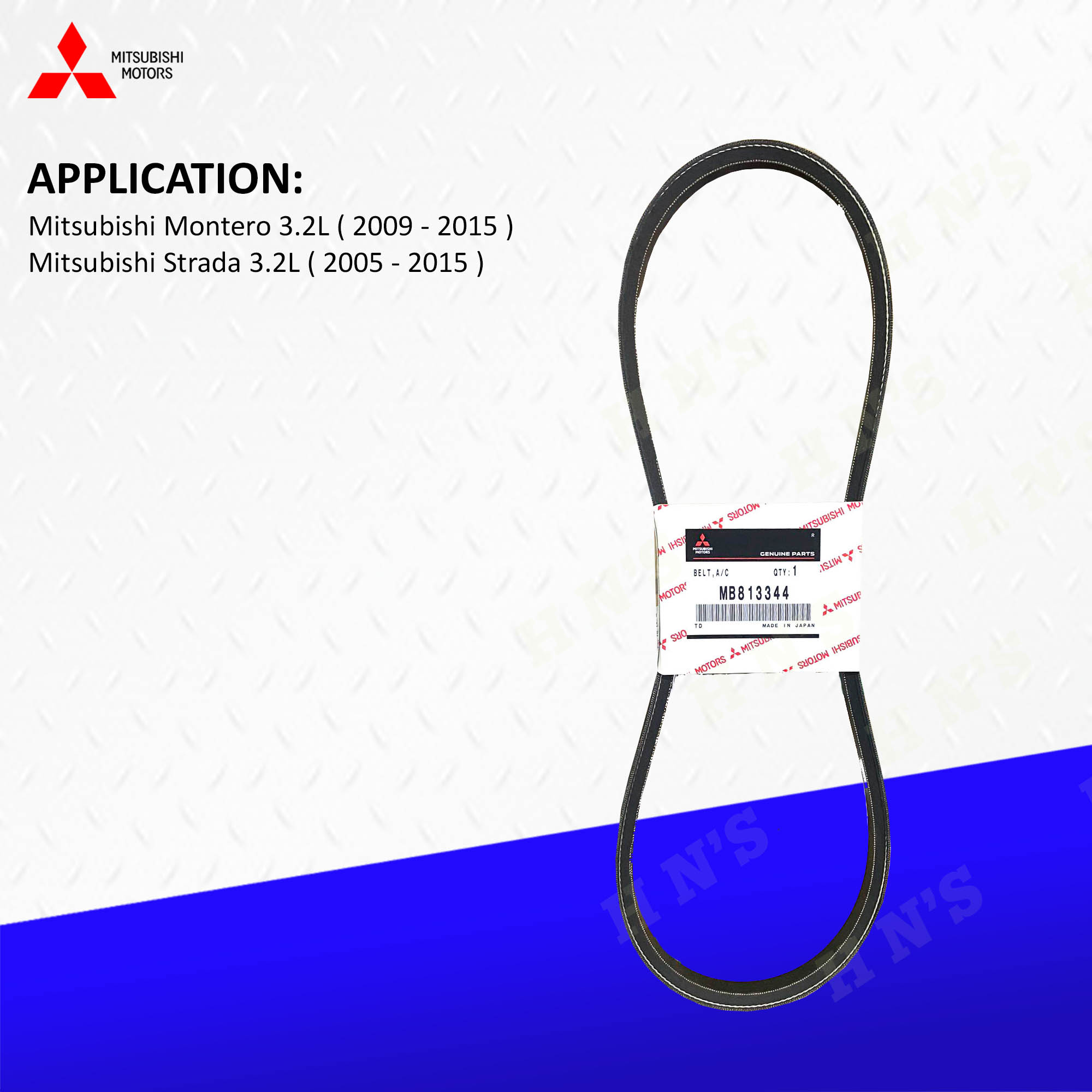 Mitsubishi Genuine Aircon Belt for Mitsubishi Montero 3.2L 2008 - 2015 ...