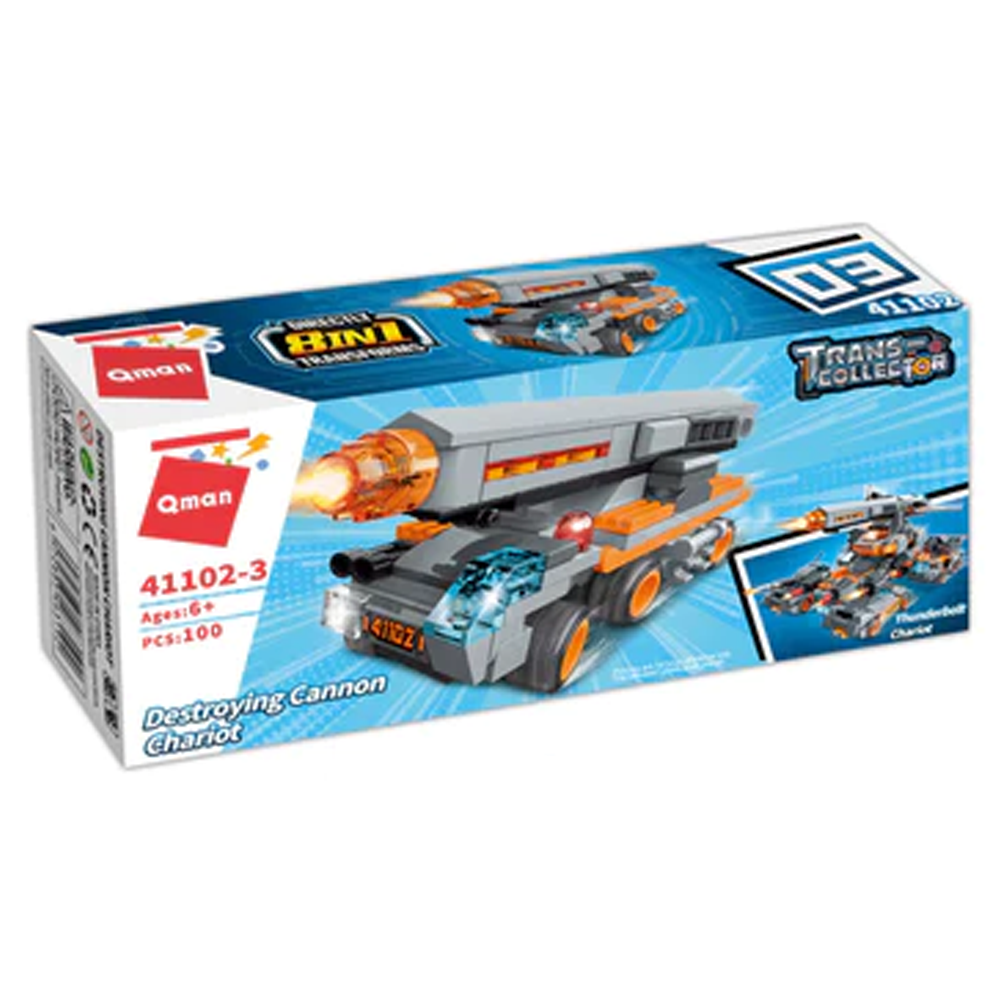 QMAN Building Blocks Trans Collector Thunderbolt Chariot Vehicle Toys ...