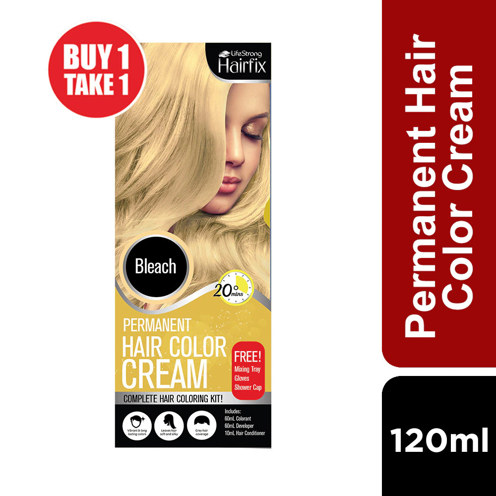 Hairfix Bleach Permanent Hair Color Cream Kit 120ml | Lazada PH