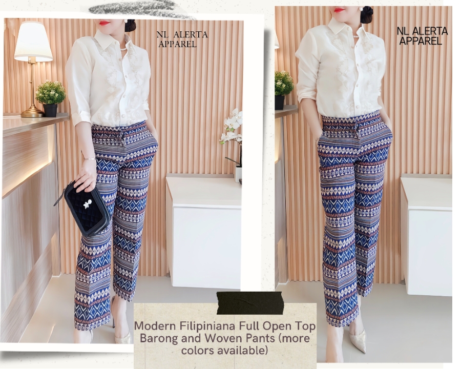 MODERN FILIPINIANA PURE EMBROIDERED BARONG FOR WOMEN (INDIVIDUAL ...