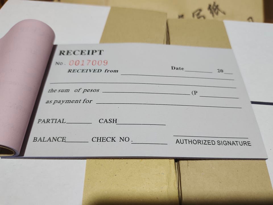 Receipt delivery with duplicate or triplicate | Lazada PH