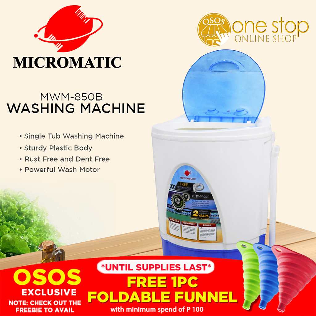 MICROMATIC Original Single Tub Washing Machine 8.0kg with Free Drain ...