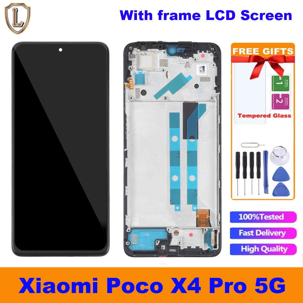 100% Tested Original AMOLED LCD For Xiaomi Poco X4 Pro 5G Touch Screen ...
