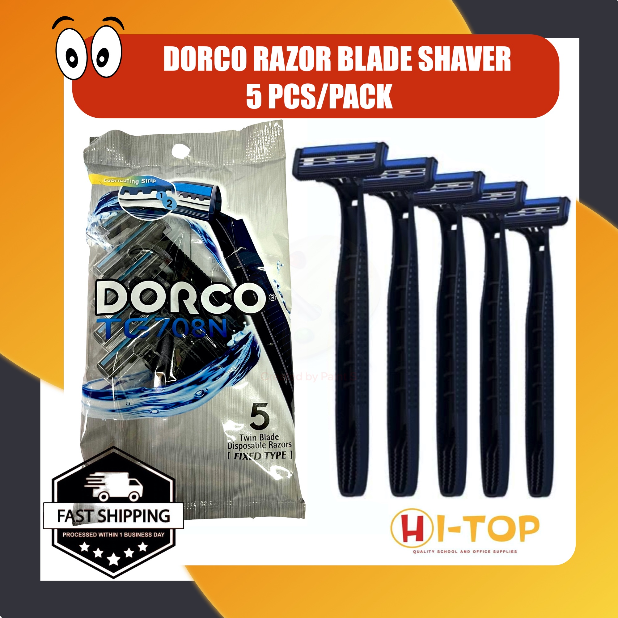 Dorco Shaver Razor Blade TG 708N Sold per pack/5pcs with Lubricating ...