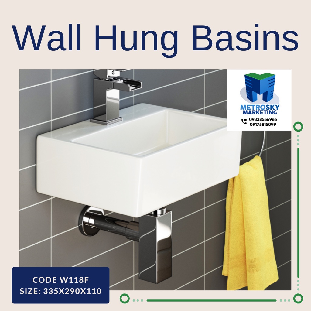 Great Volume 118F Lavatory Wash Basin Countertop/ Wall Hung | Lazada PH