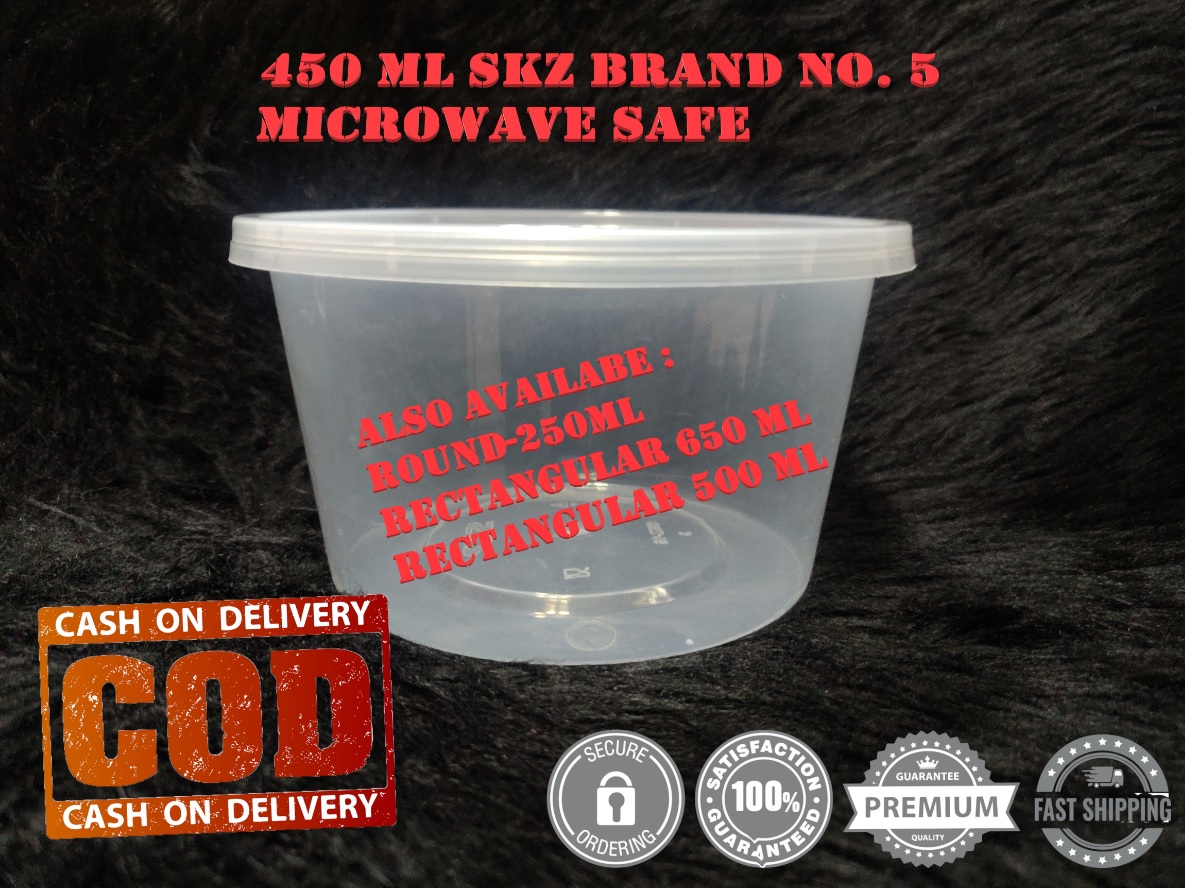 10 pcs Microwaveable Tub RO 450 ml RO 450 Round Microwaveable Tub 450ml ...