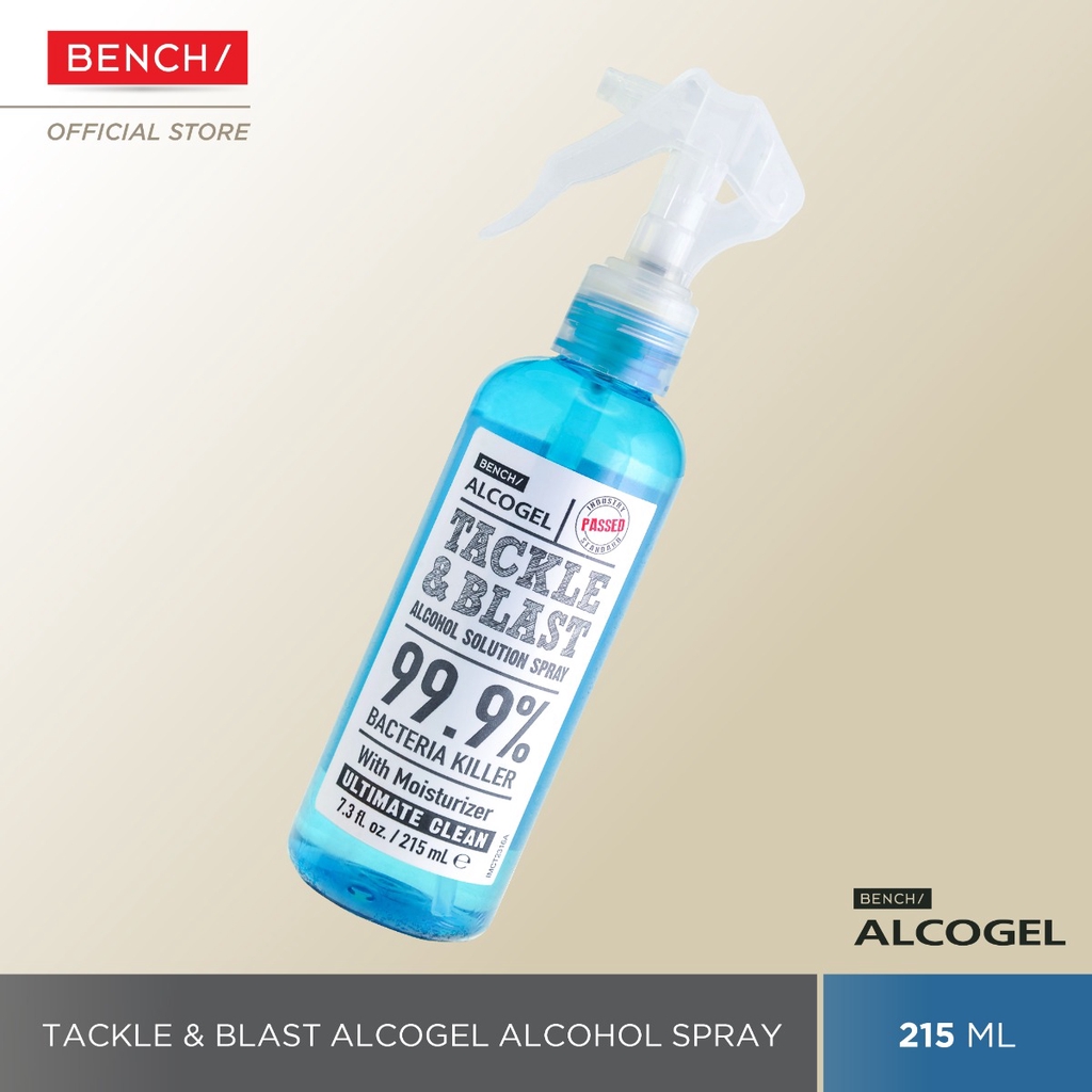 dOiCPG0215B - BENCH/ Alcogel Tackle & Blast Alcohol Spray 215ml | Lazada PH