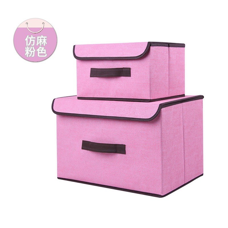 Happy Mall COD Home Color Foldable Storage Box 2 in 1 Storage Box ...