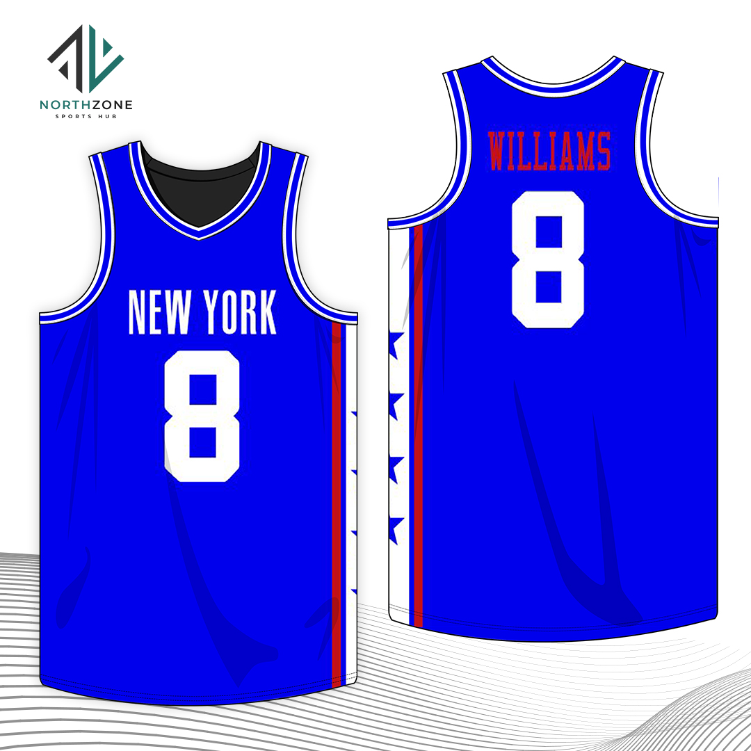 NORTHZONE NBA New York Williams Jersey Full Sublimated Basketball ...