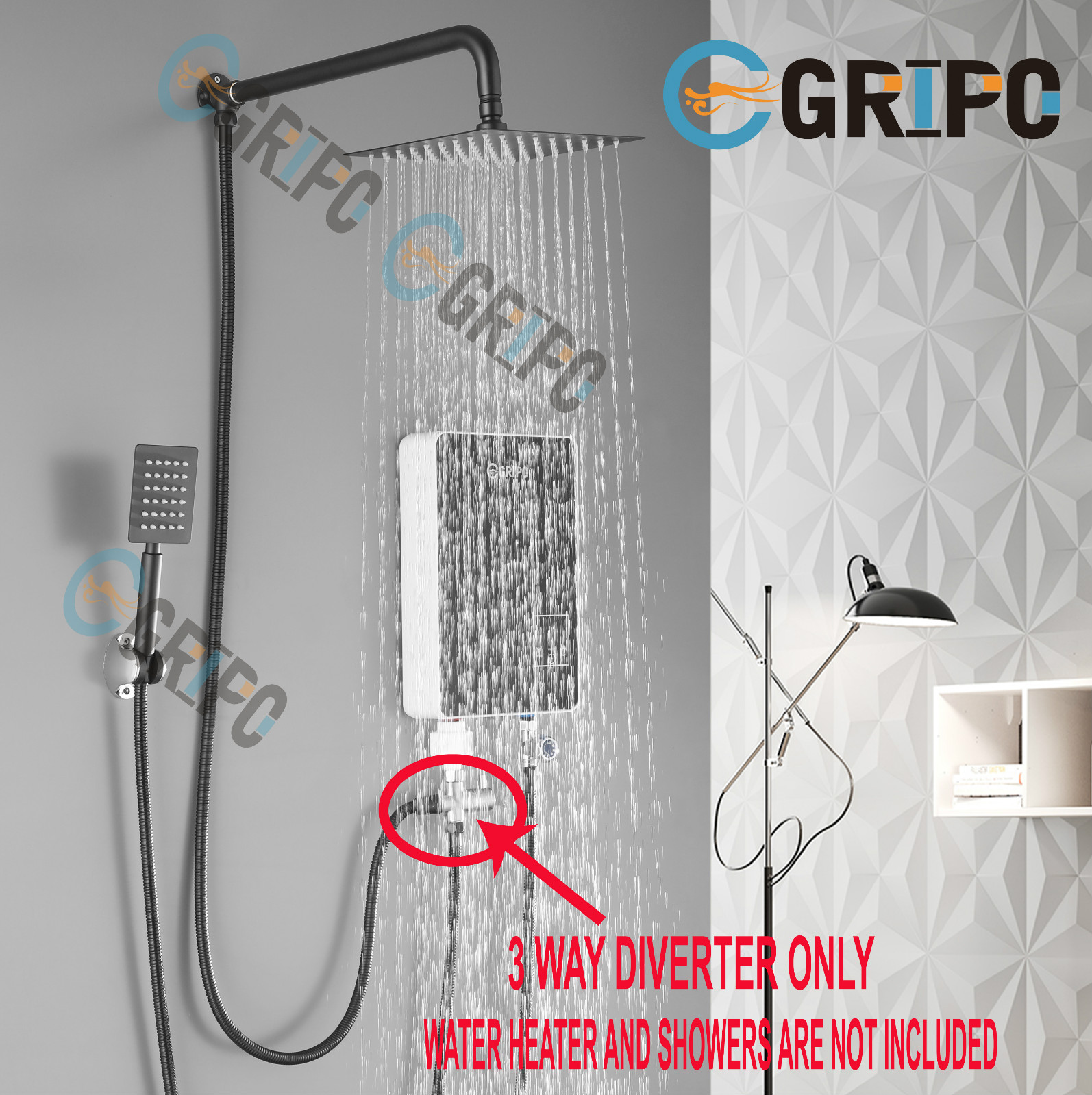 GRIPO High quality SUS 304 stainless 3 WAY WATER DIVERTER VALVE ONLY ...