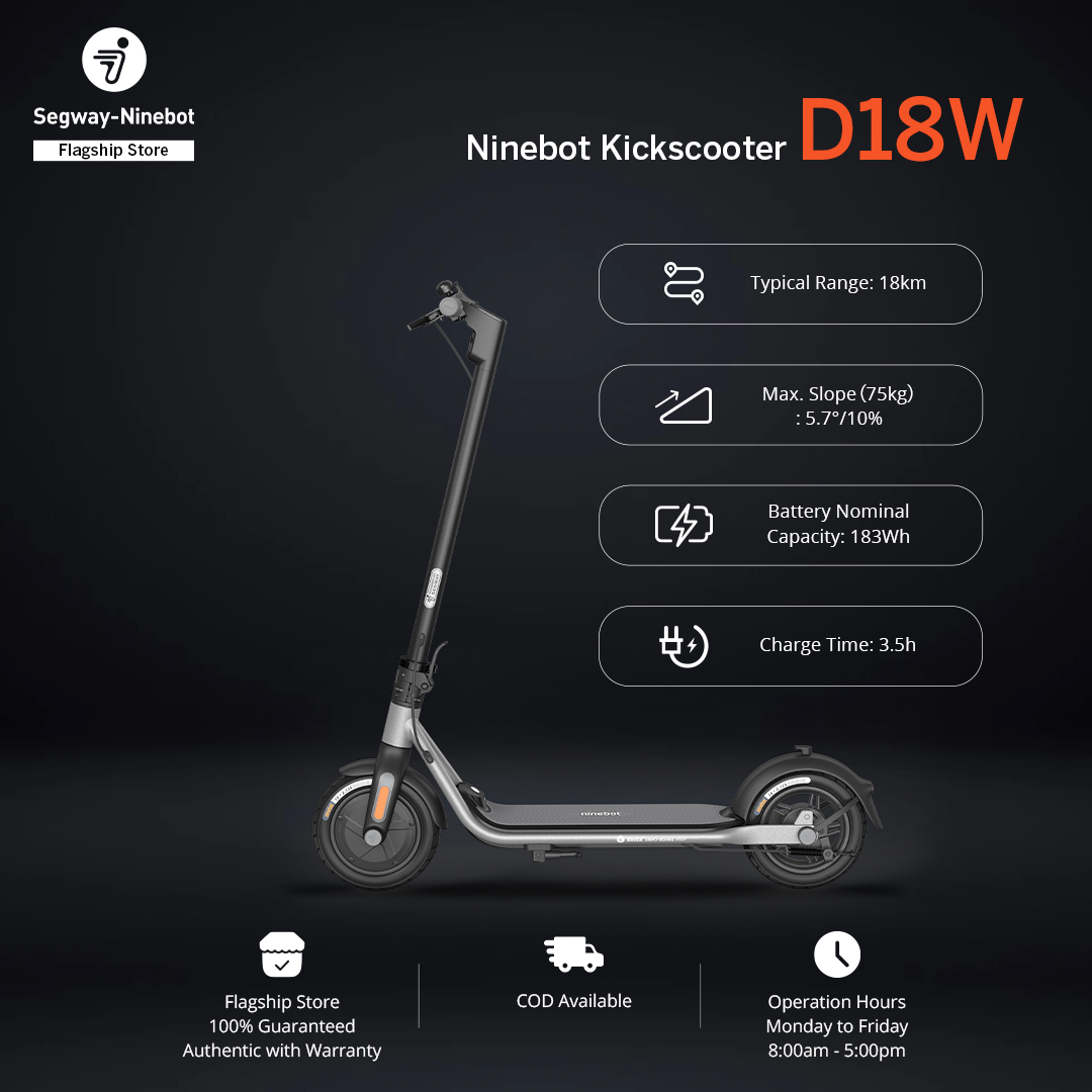 SEGWAY Ninebot Kickscooter D18W | Lazada PH