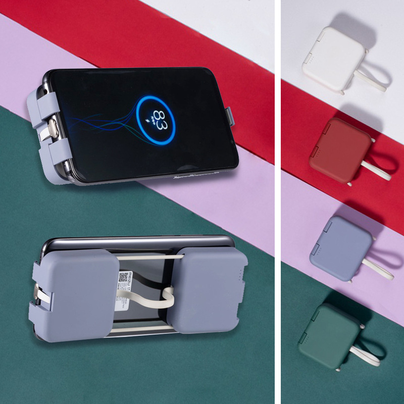 Foldable Portable Power Bank Strap Bracket Shelf Cable Back Clip ...