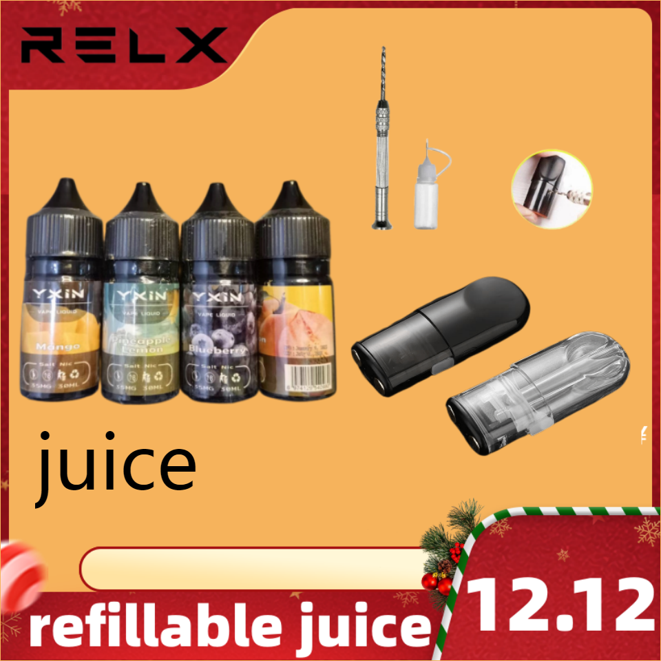 Relx refill juice 30ml oil Open the Drilling Hole pods hole puncher ...
