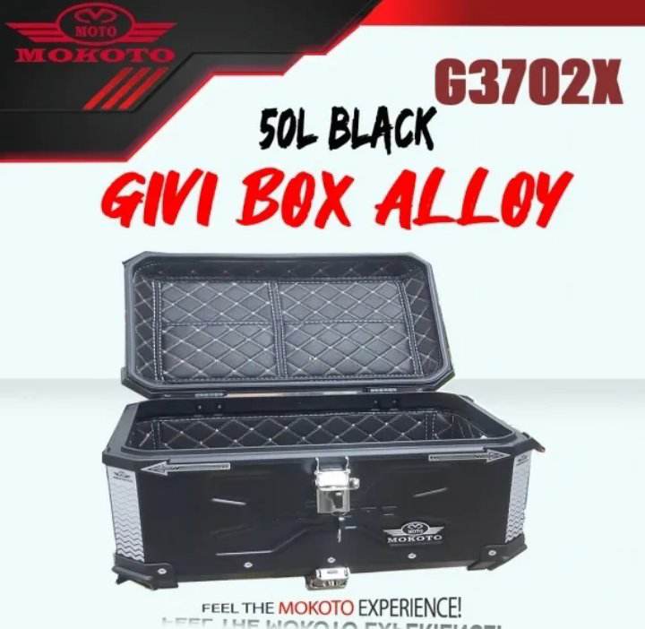 Mokoto Alloy Top Box 50L (Black) | Lazada PH