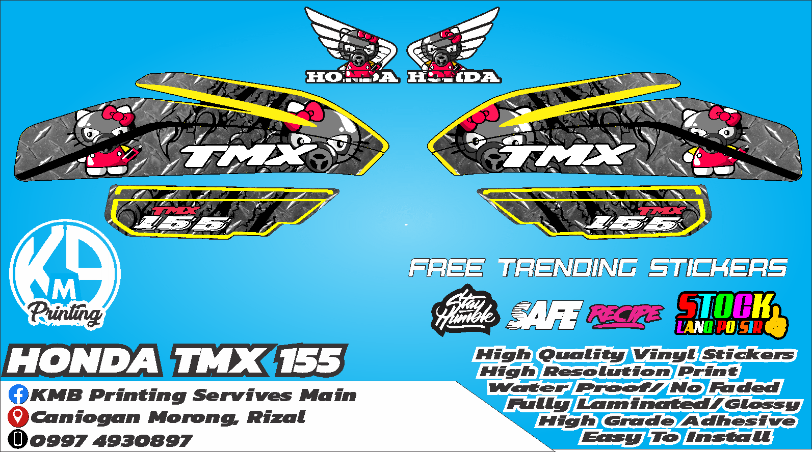 Honda TMX 155 Decals H3llo Kitty | Lazada PH