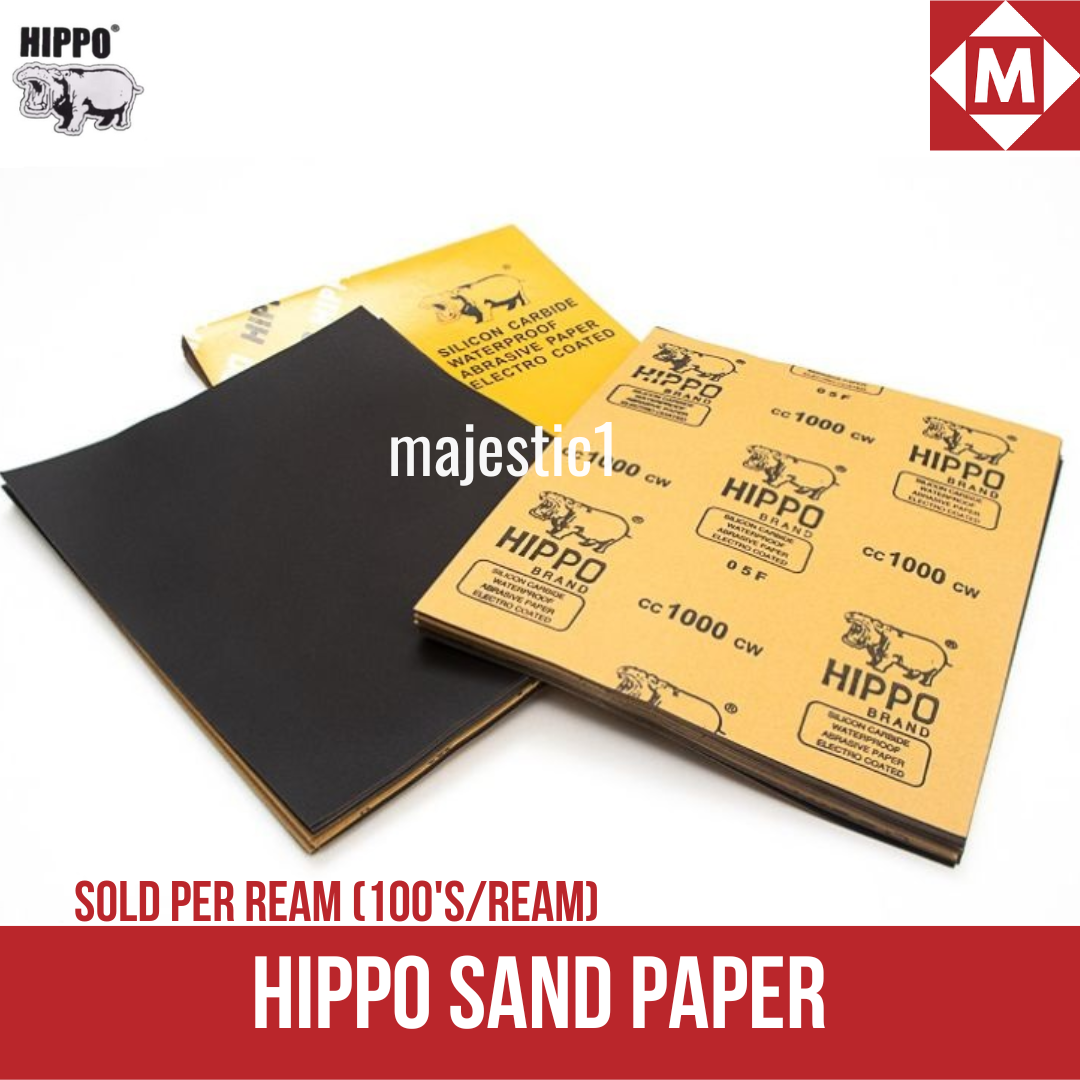 Hippo Sand Paper Grit #100 to #2000 (Sold per Ream) 100pcs / ream ...