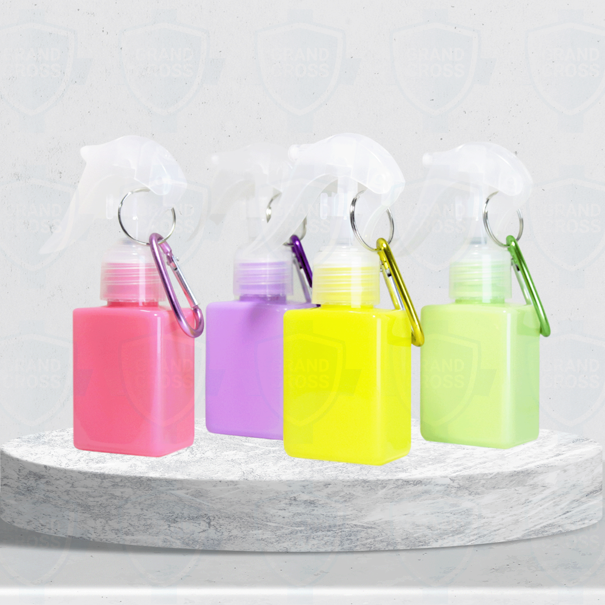 Keychain Alcohol Trigger Spray Bottle - 60mL - Cute Square Bottle ...
