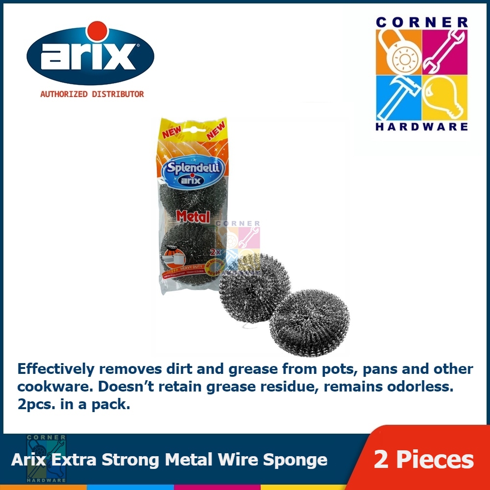 ARIX Extra Strong Metal Wire Sponge 2pcs. | Lazada PH