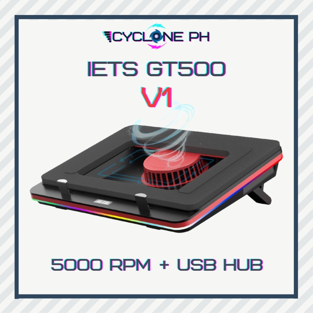 [CyclonePH] IETS GT500 Cooling Pad for 13-17 inch Laptops With RGB ...