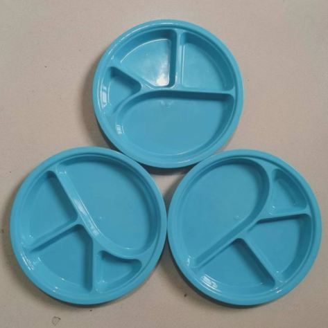 Plastic plate with 4 division plastic plato/party plate | Lazada PH