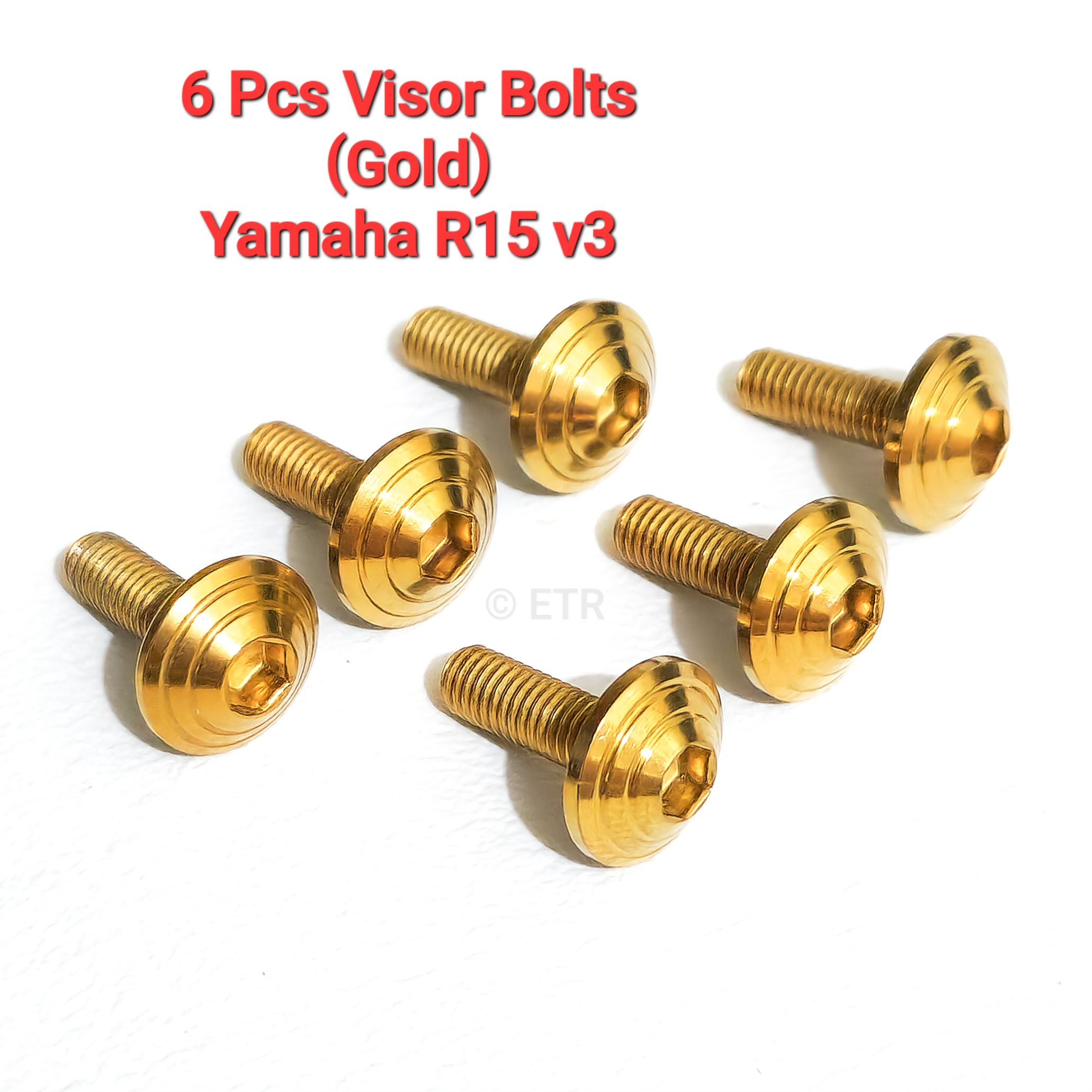Premium Gold Visor Bolts for Yamaha R15, Aerox, and Sniper 155 | Lazada PH