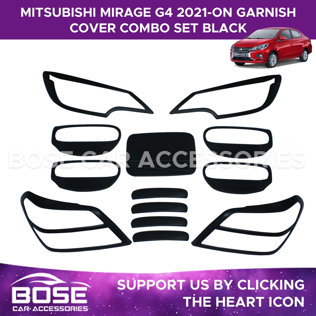 Mitsubishi Mirage G4 Garnish Set 2021 - Onwards Black / Chrome G4 ...