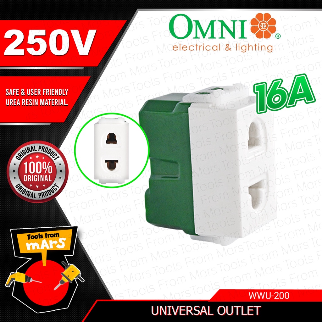 OMNI Electric Universal Outlet 16A WWU-200 TFM | Lazada PH