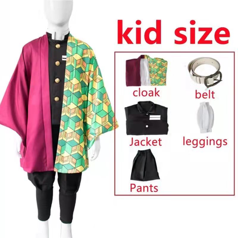 【Kid Size】Demon Slayer Kimetsu no Yaiba cosplay Costume Nezuko Tanjirou ...