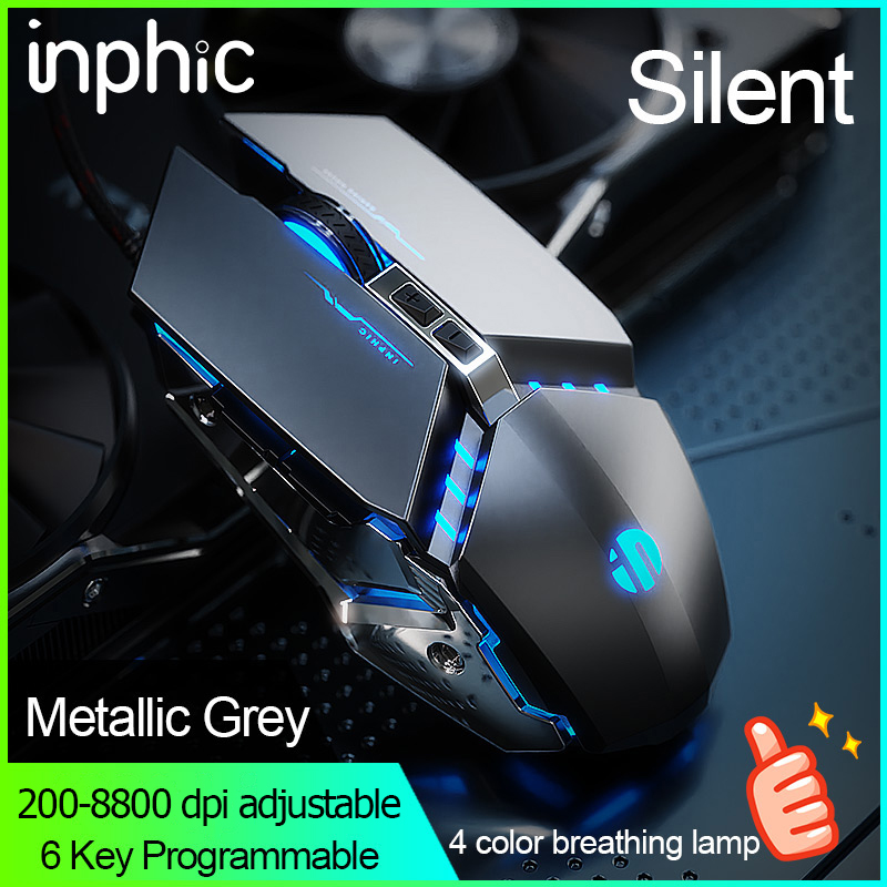 เมาส์เกมมิ่ง Inphic W2 Gaming Mouse Macro(Hi-DEF, LEDเปลี่ยนสี) ความ ...