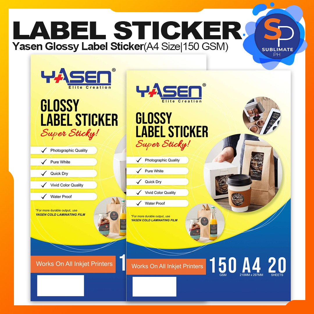 Yasen High Quality Label Sticker A4/A3 Size Matte/Glossy Label Sticker ...