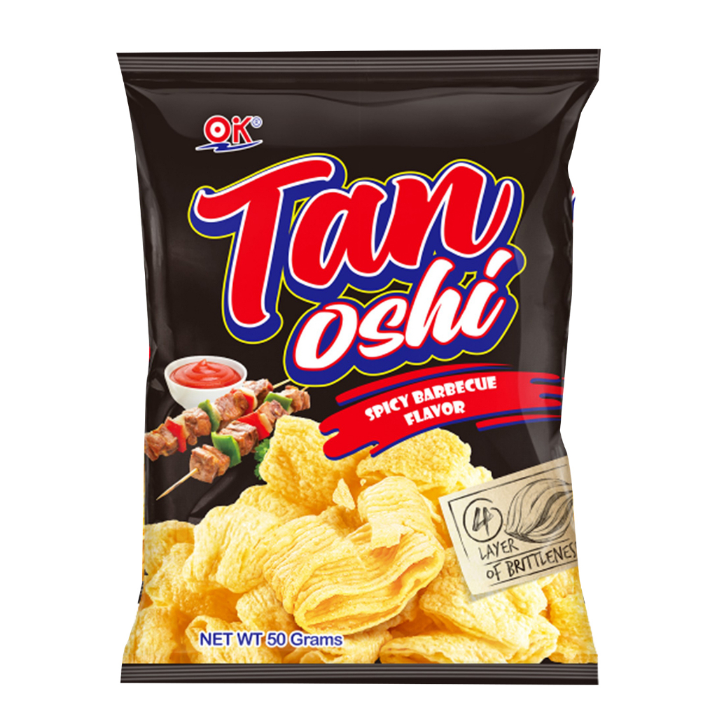 OK Tanoshi Butter Cheese 50g Chips Snacks Crips Creamy Onion Spicy ...