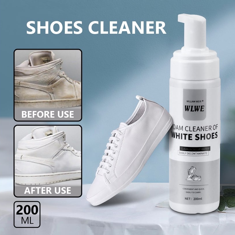 White Shoe Cleaner Sneaker Sports Shoes Foam Spray 200ML | Lazada