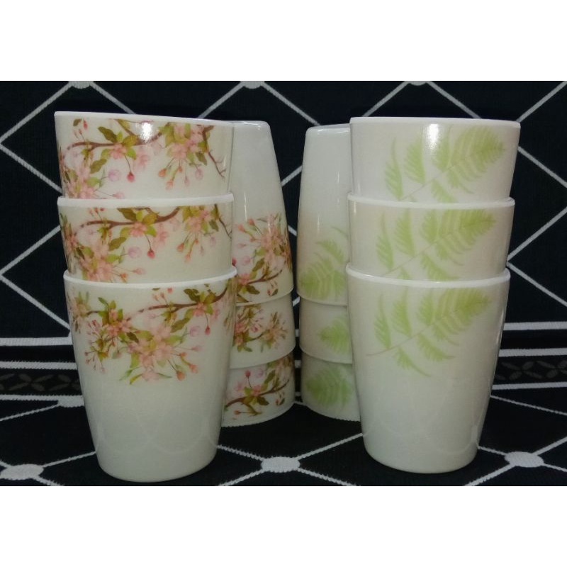 12pc Sakura Melamine Drinking Glasses | Lazada PH