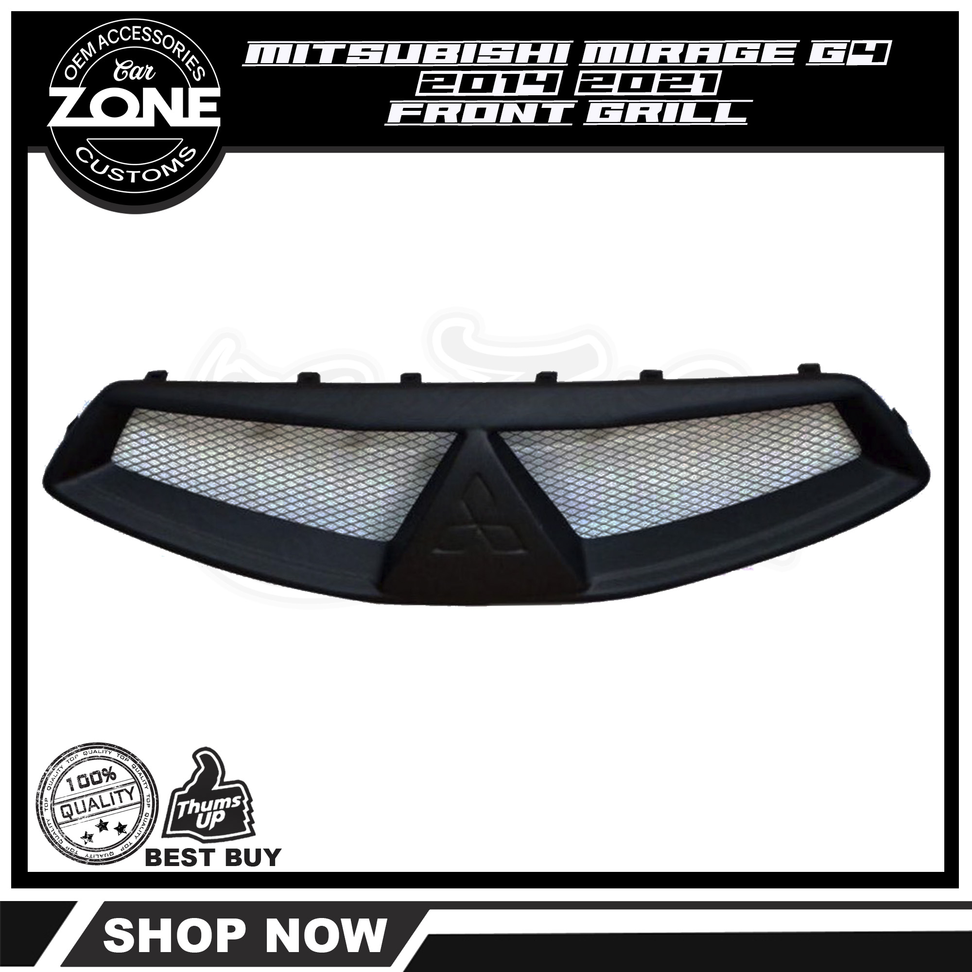 Mitsubishi Mirage G4 2014-2021 Black Front Grill | Lazada PH