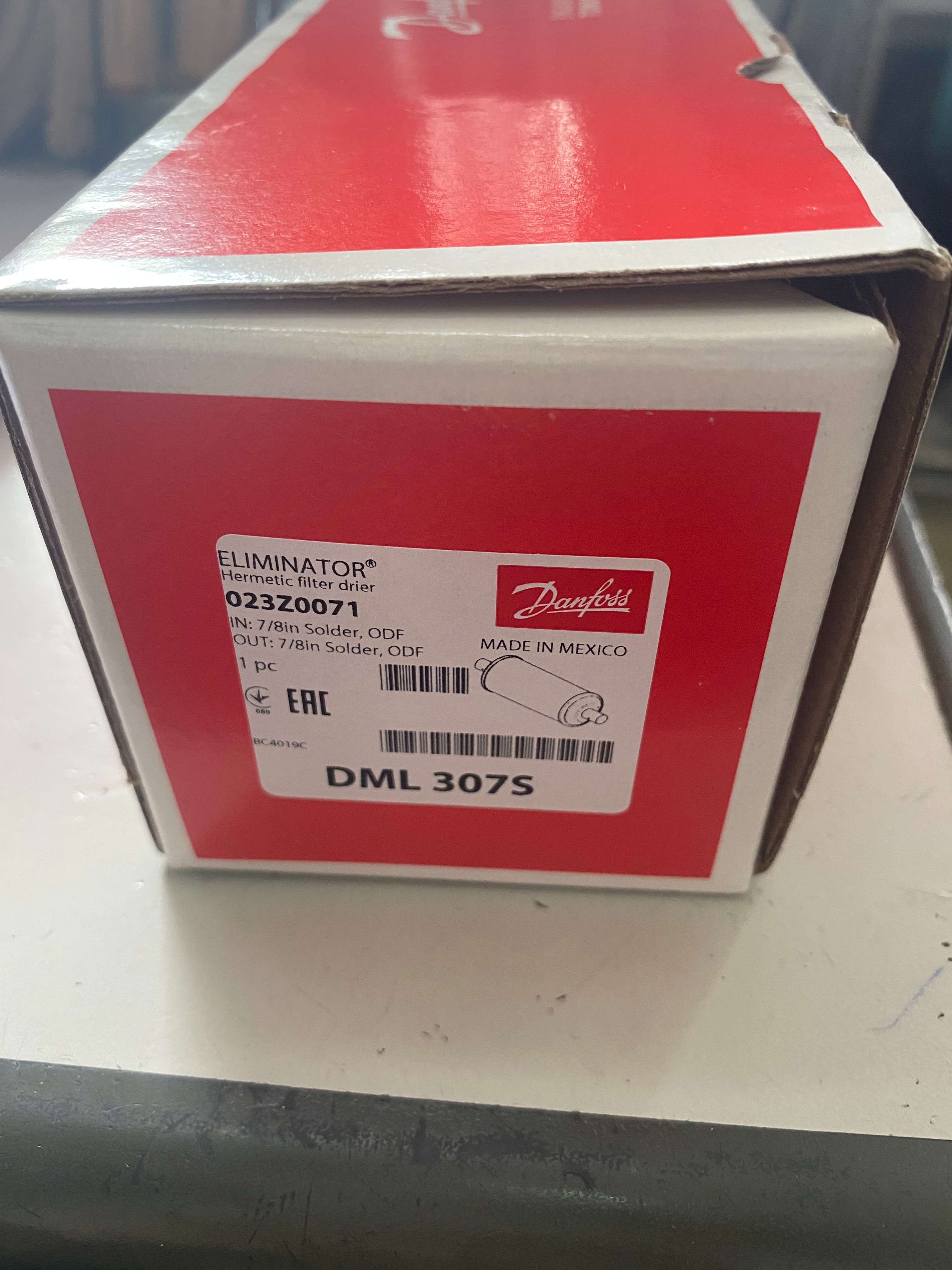 DML307S 7/8 Solder Danfoss Filter Drier for Aircon and Refrigeration ...