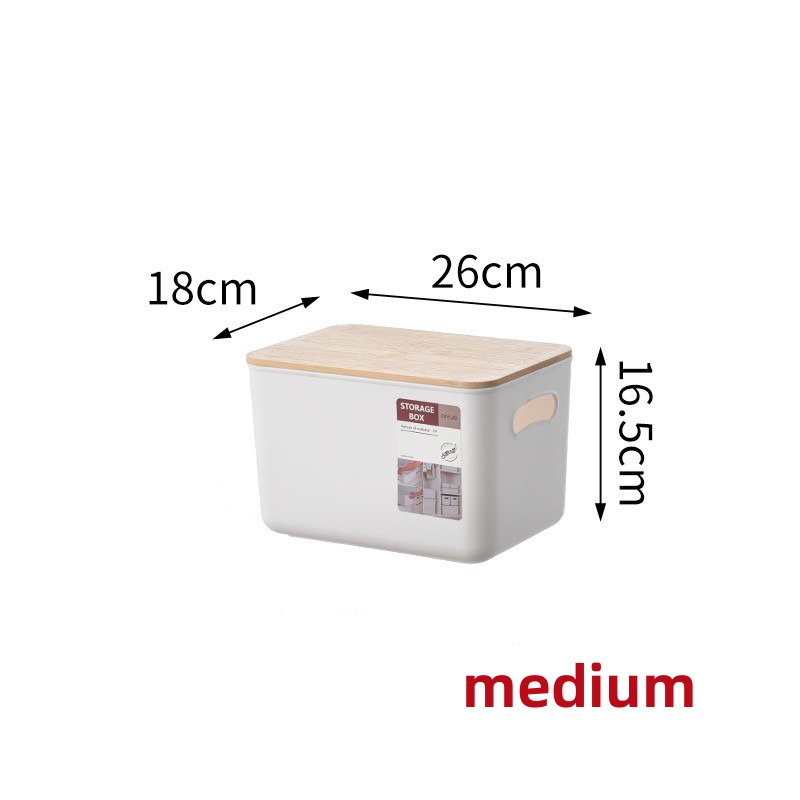 Japanese style white multi-functional storage box with lid, sundry ...