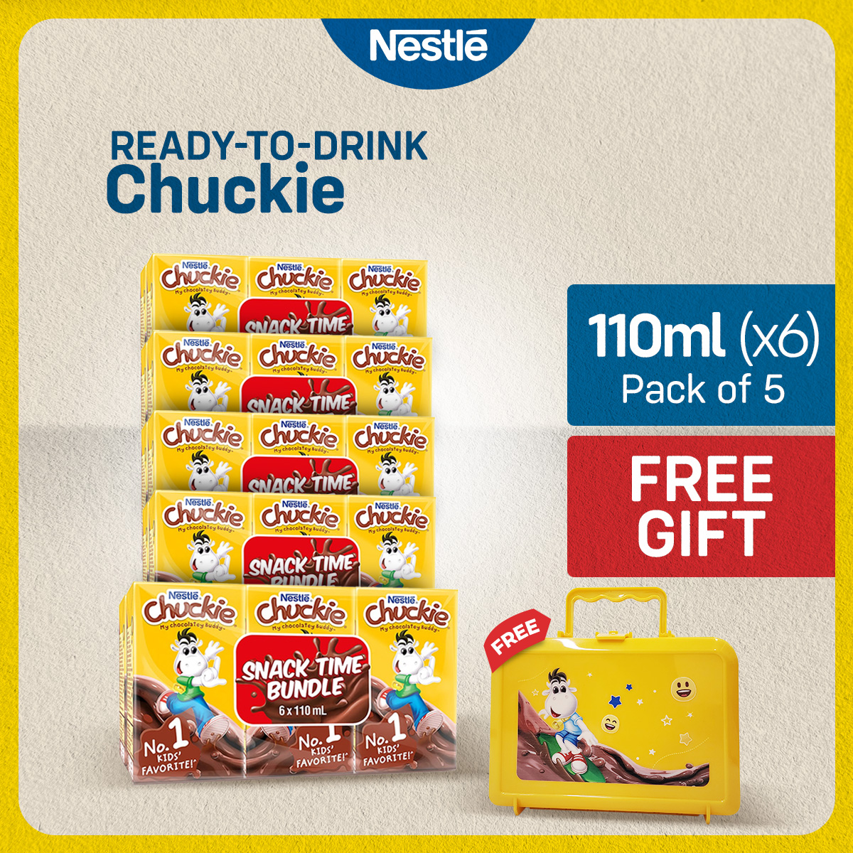 NESTLÉ CHUCKIE Chocolate Flavoured Milk 110ml - Pack of 30 with FREE ...