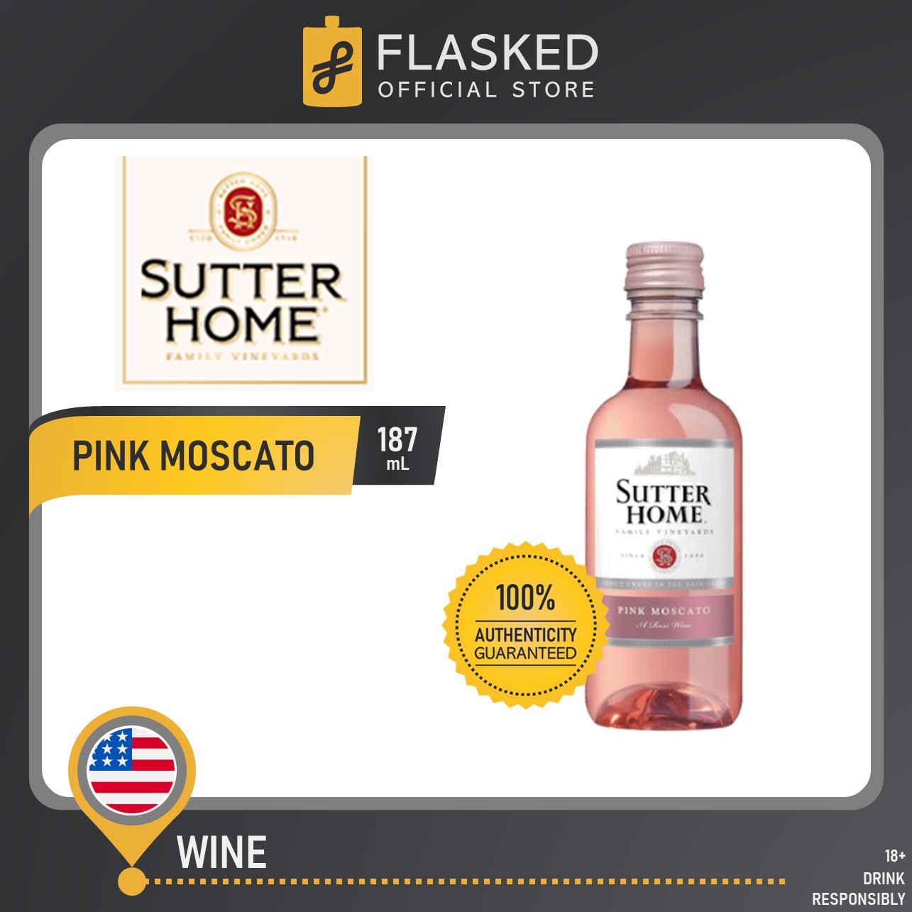 Sutter Home Pink Moscato Wine 187mL | Lazada PH
