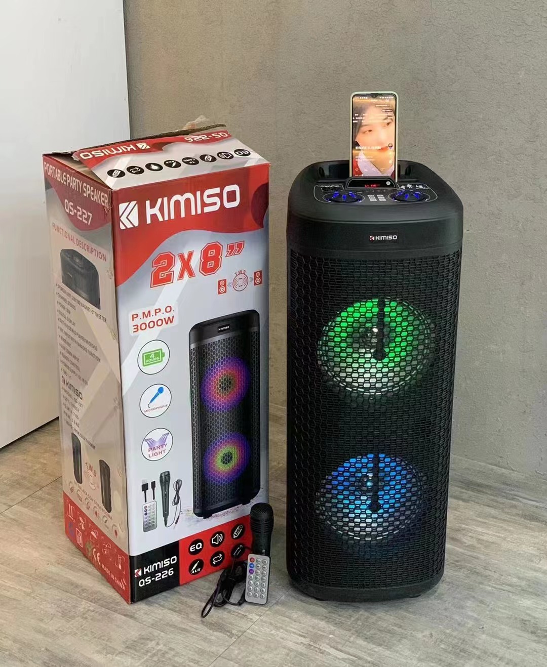 NEW KIMISO QS-226 16Inch Portable Wireless Rechargeable Subwoofer ...