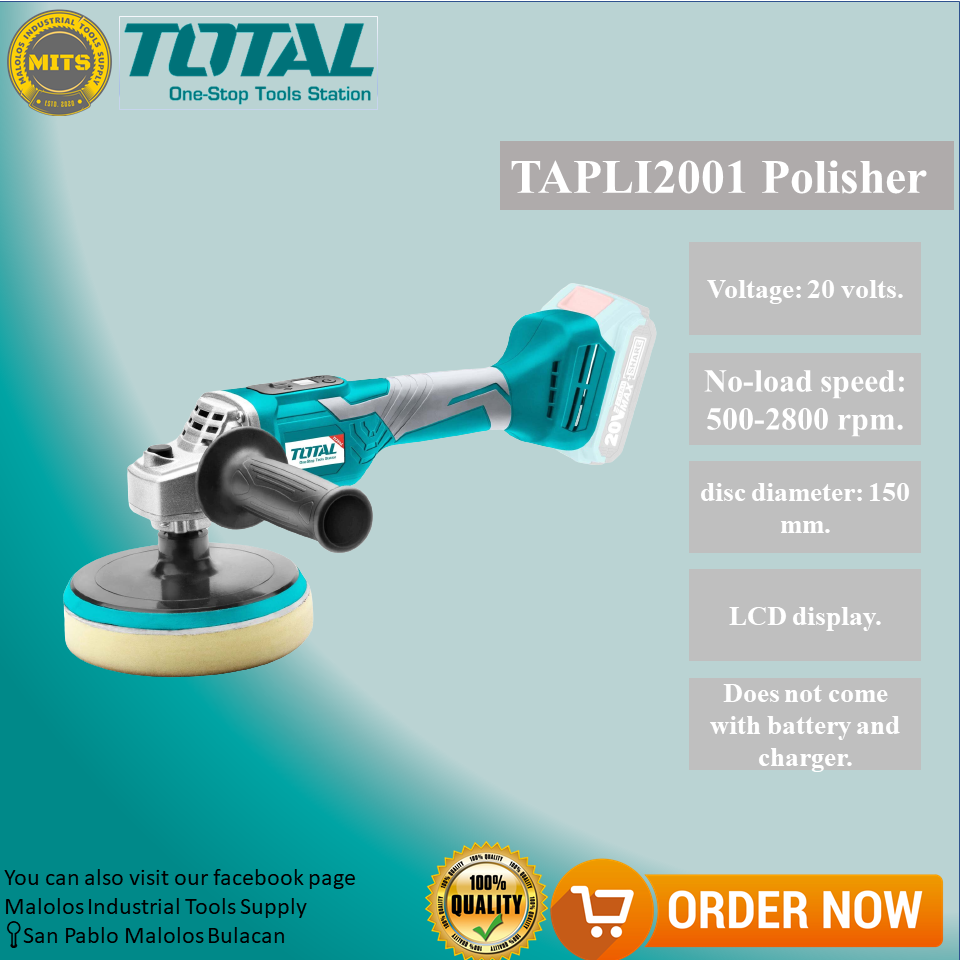 Total TP1121806 Polisher 1200W 7" | Lazada PH